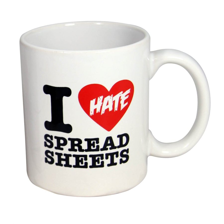 I Hate Spreadsheets Mug